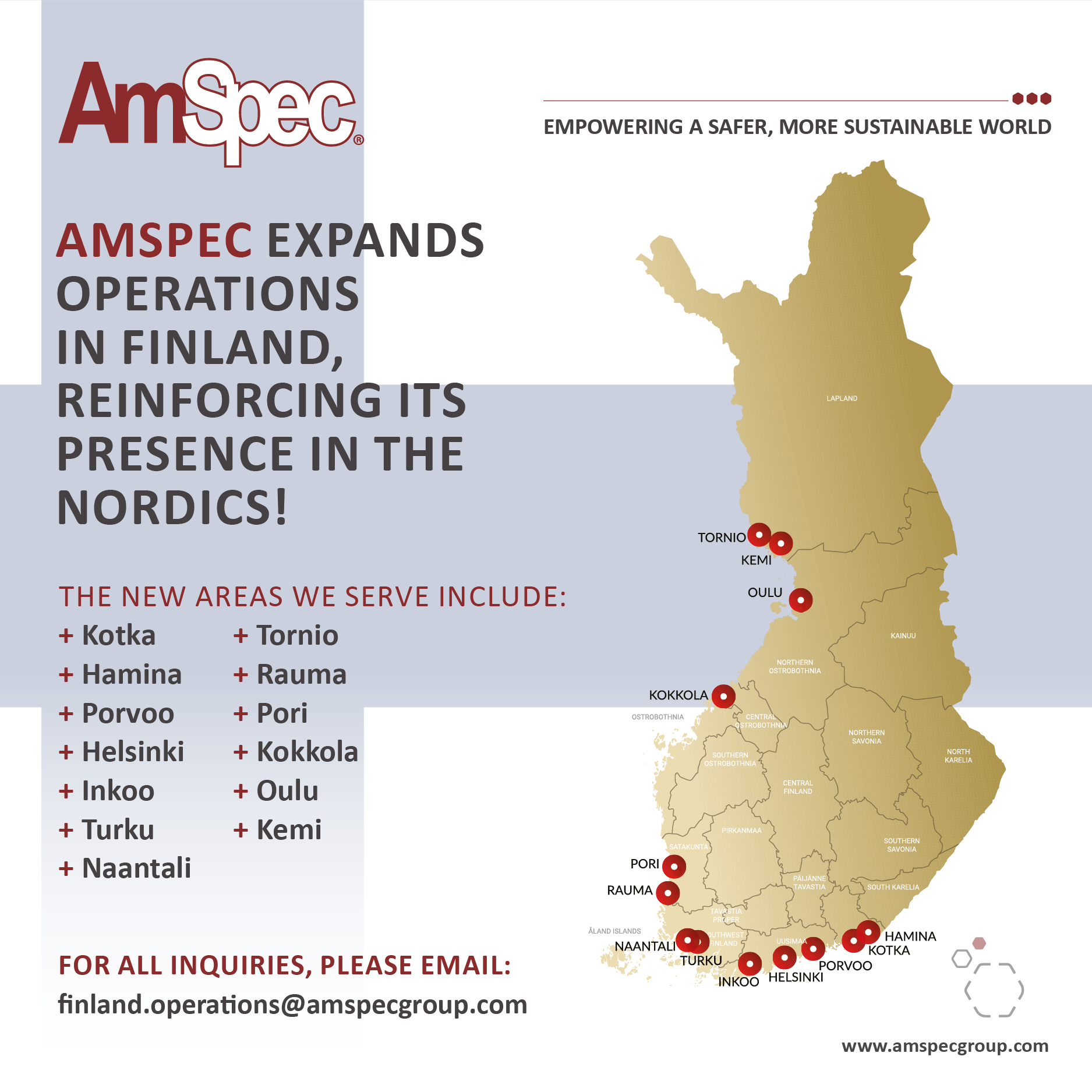 AmSpec Expands Operations in Finland | AmSpec